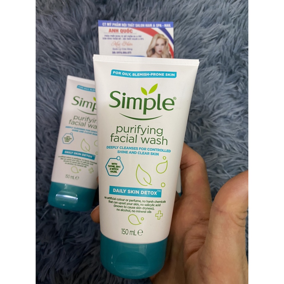 SỮA RỬA MẶT SIMPLE PURIFYING FACIAL WASH 150G | Shopee Việt Nam