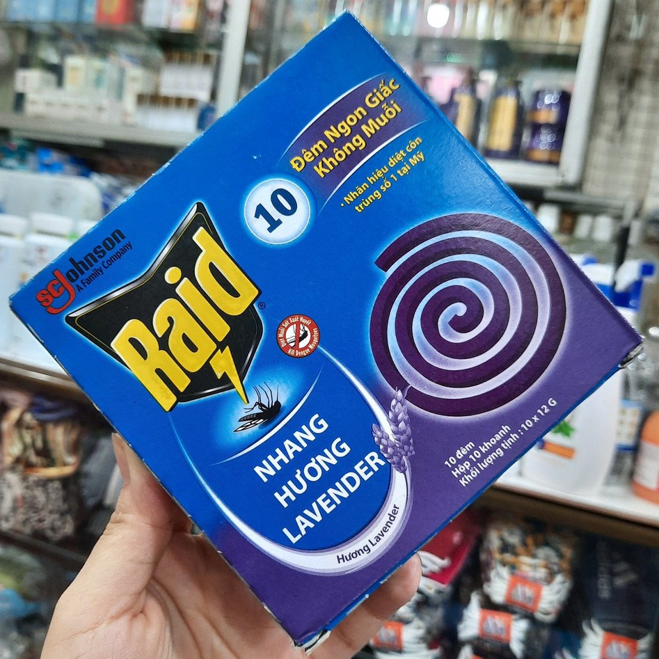1 hộp 10 khoanh nhang muỗi Raid hương Lavender | Shopee Việt Nam