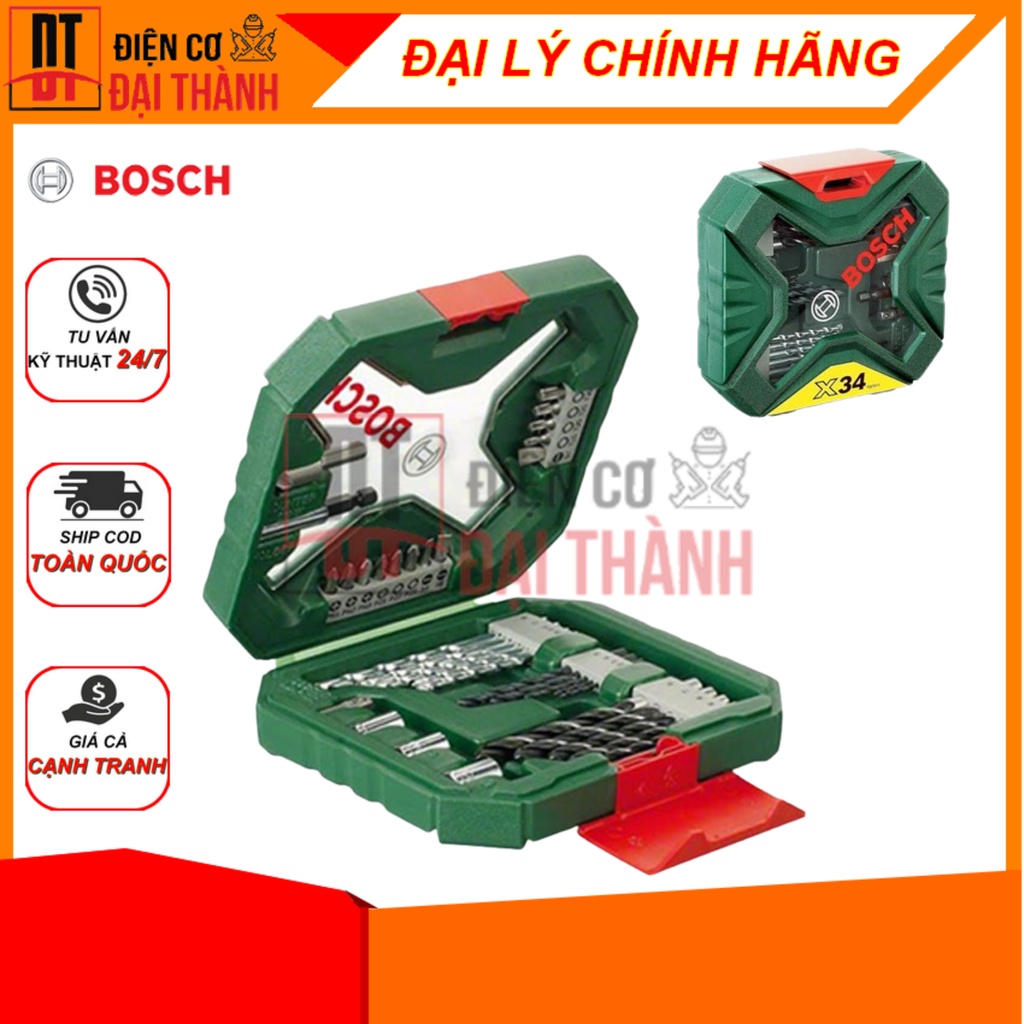 Bộ mũi khoan và vặn vít X-Line 34 món Bosch | Shopee Việt Nam