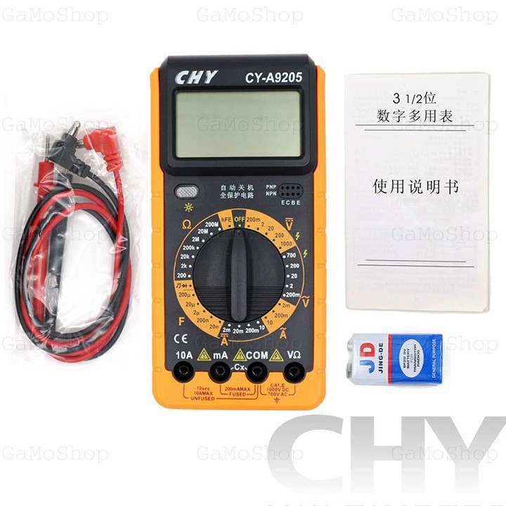 Đồng hồ vạn năng số CHY CY-A9205 kèm Pin, Digital multimeter | Shopee ...