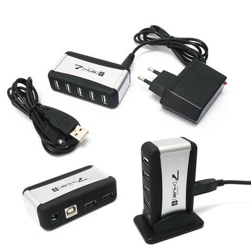 Hub USB 7 port 2.0 có nguồn hỗ trợ cho android box mibox, TX3 mini, TX5 ...