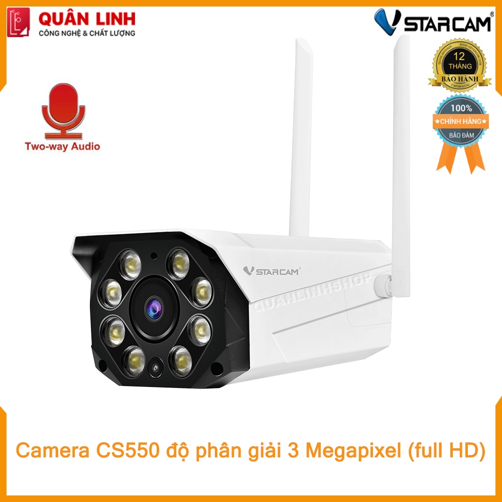 Camera ngoài trời Vstarcam CS550 Full HD 1296P (3MP), tích hợp AI, bảo hành 12 tháng | Shopee ...