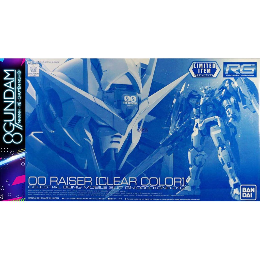 Mô Hình Lắp Ráp Gundam RG 00 Raiser Clear Color | Shopee Việt Nam