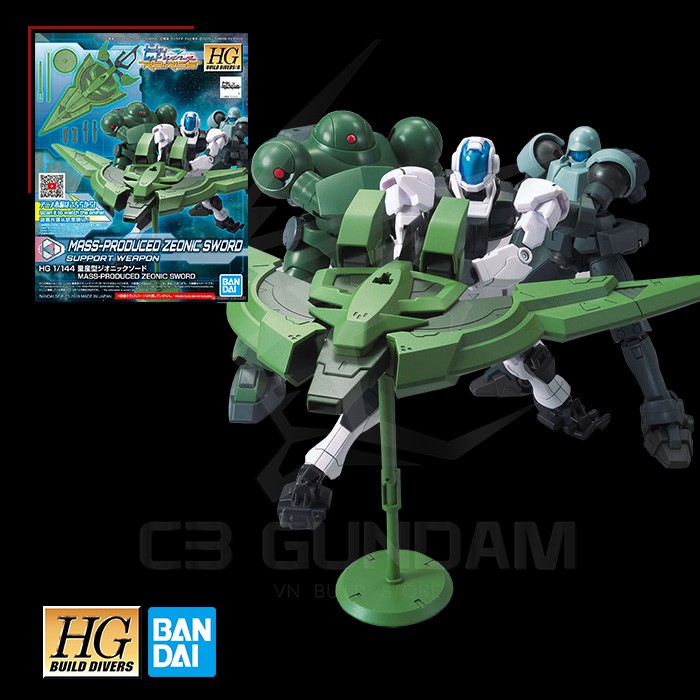 PHỤ KIỆN MÔ HÌNH GUNDAM BANDAI HG 1/144 012 MASS PRODUCED ZEONIC SWORD ...