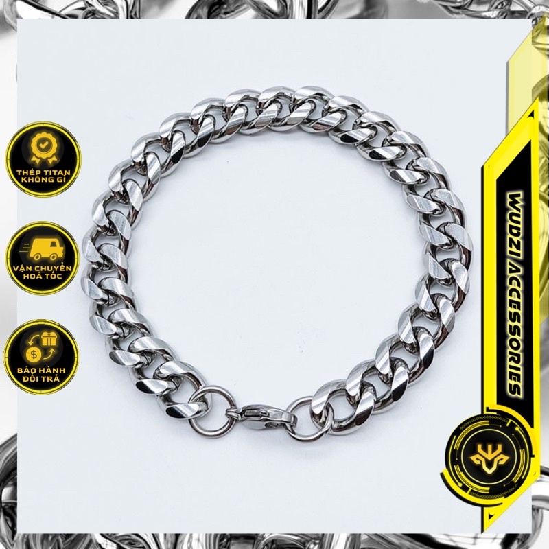 Vòng tay Cuban Miami thép titan không gỉ | Shopee Việt Nam