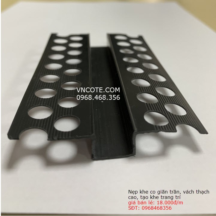 Nẹp nhựa khe co giãn trần vách thạch cao, trang trí trần vách, giúp thi ...