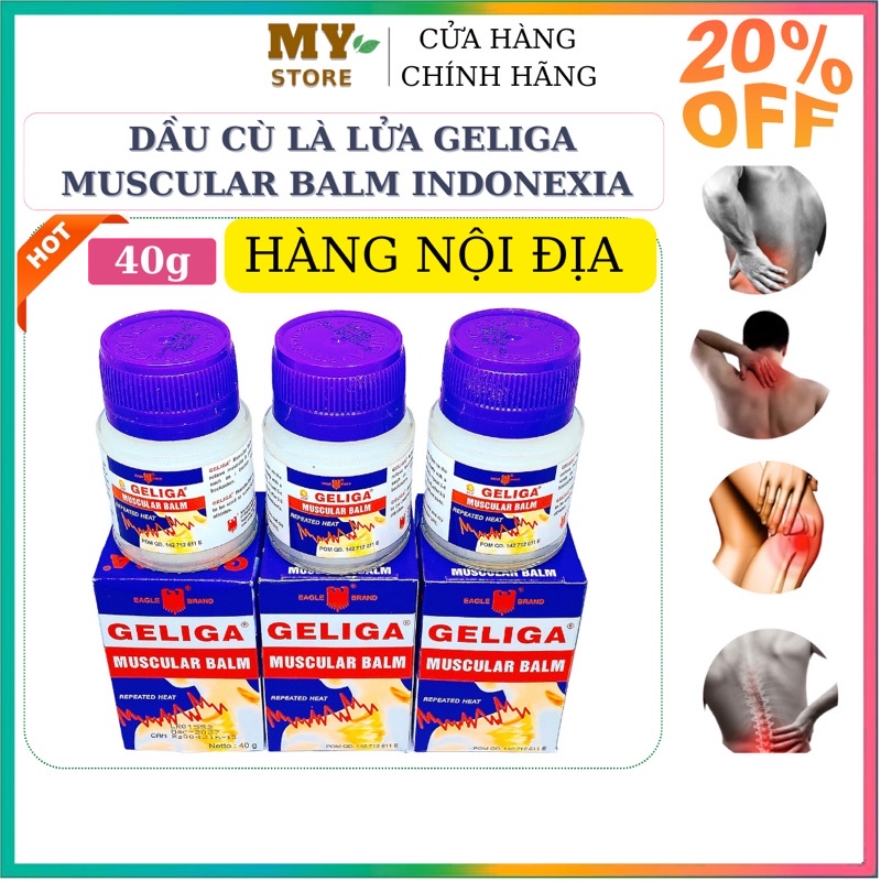 (Chính Hãng) Dầu Cù Là Lửa Geliga Muscular Balm Indonexia 40g | Shopee ...