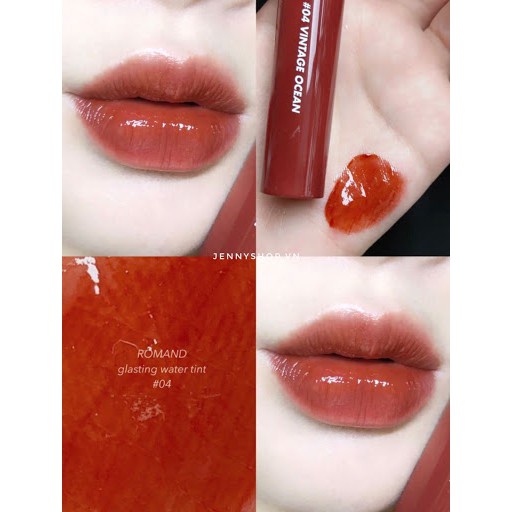 Son romand glasting water tint 04 vintage ocean màu đỏ nâu | Shopee ...