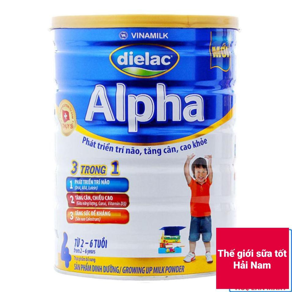 [CHÍNH HÃNG] Sữa Bột Vinamilk Dielac Alpha 4 - Hộp 900g (Cho bé 2-6 tuổi) | Shopee Việt Nam