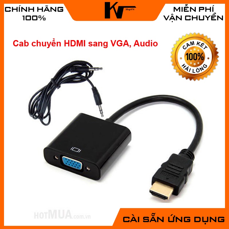 [Mã ELHACE giảm 4% đơn 300K] Cab chuyển đổi HDMI sang VGA, Audio, HDMI To VGA | Shopee Việt Nam