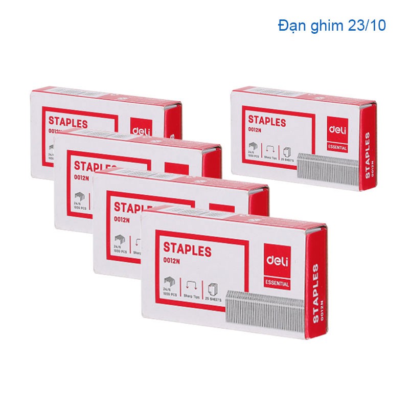 Combo 5 Hộp Đạn Ghim Deli 23/13, Deli 23/10 Kim Bấm Cho Máy Dập Ghim Cỡ ...