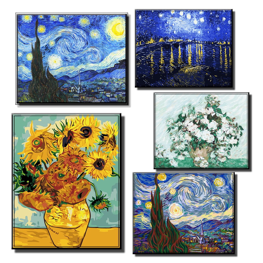 Tranh Sơn Dầu Trang Trí Hình Bức Tranh Van Gogh Kích Thước 40x50cm ...