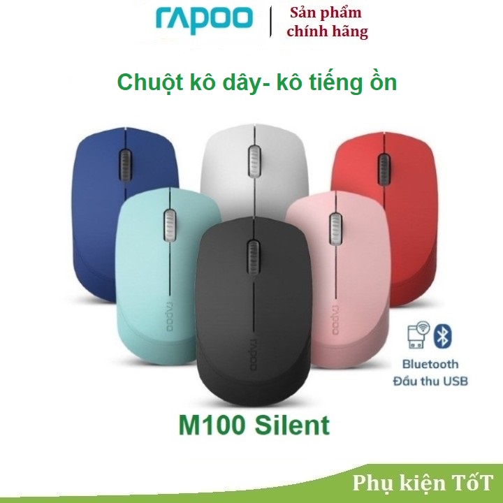Chuột Bluetooth không dây RAPOO M100 Silent ( 2 chế độ kết nối 2.4Ghz ...