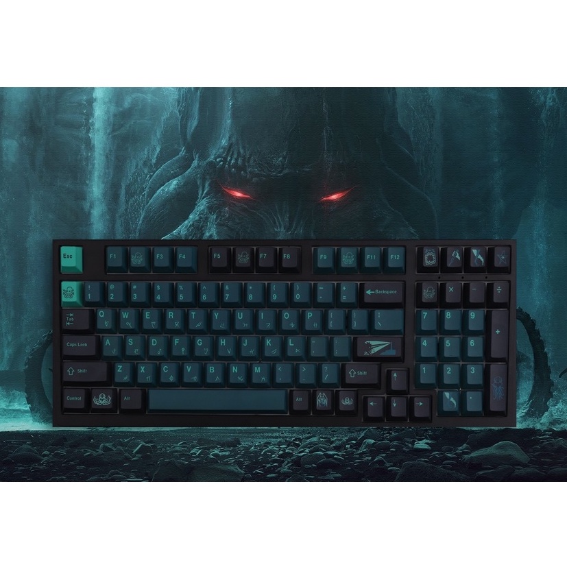 Gmk Kinh Dị abyss PBT Keycap, 129 Phím Keycaps Cherry Profile DYE-SUB ...