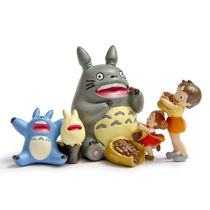 KHO-HN * Mô hình Totoro ham ăn cho bạn trang trí tiểu cảnh, terrarium ...