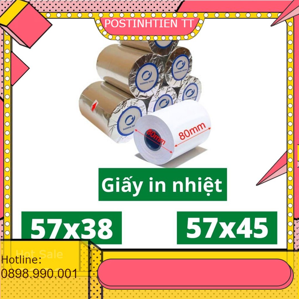 GIẤY IN BILL K80, K57, K58, POS, TAXI, GIẤY IN NHIỆT, IN HÓA ĐƠN NHÀ ...