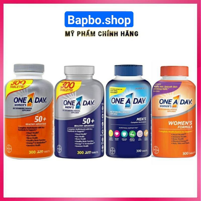 Viên uống bổ sung vitamin One A Day Women's và Men's 50+ cho phụ nữ và ...