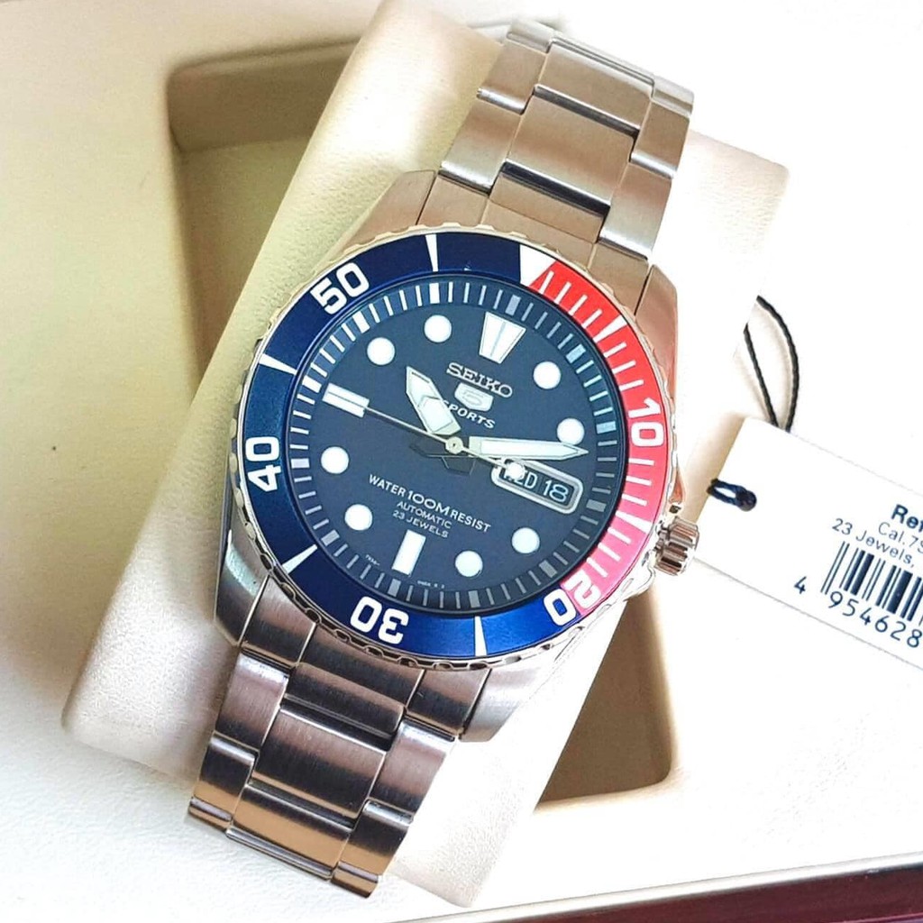 Đồng hồ Nam Seiko 5 Sports(Size:41mm) dây thép không gỉ, kính cứng ...