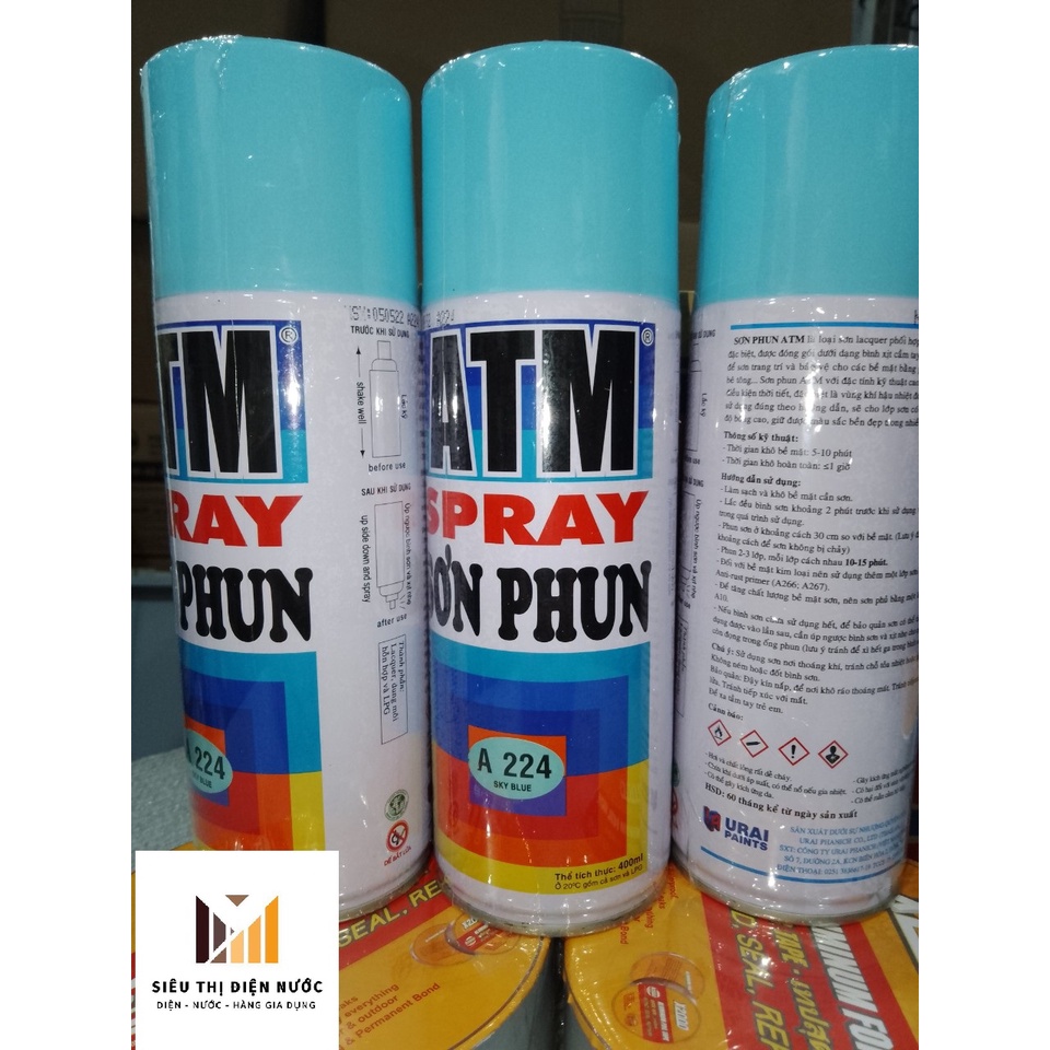 Combo Sơn Xịt ATM A224 Màu Xanh Da Trời Nguyên Thùng | Shopee Việt Nam