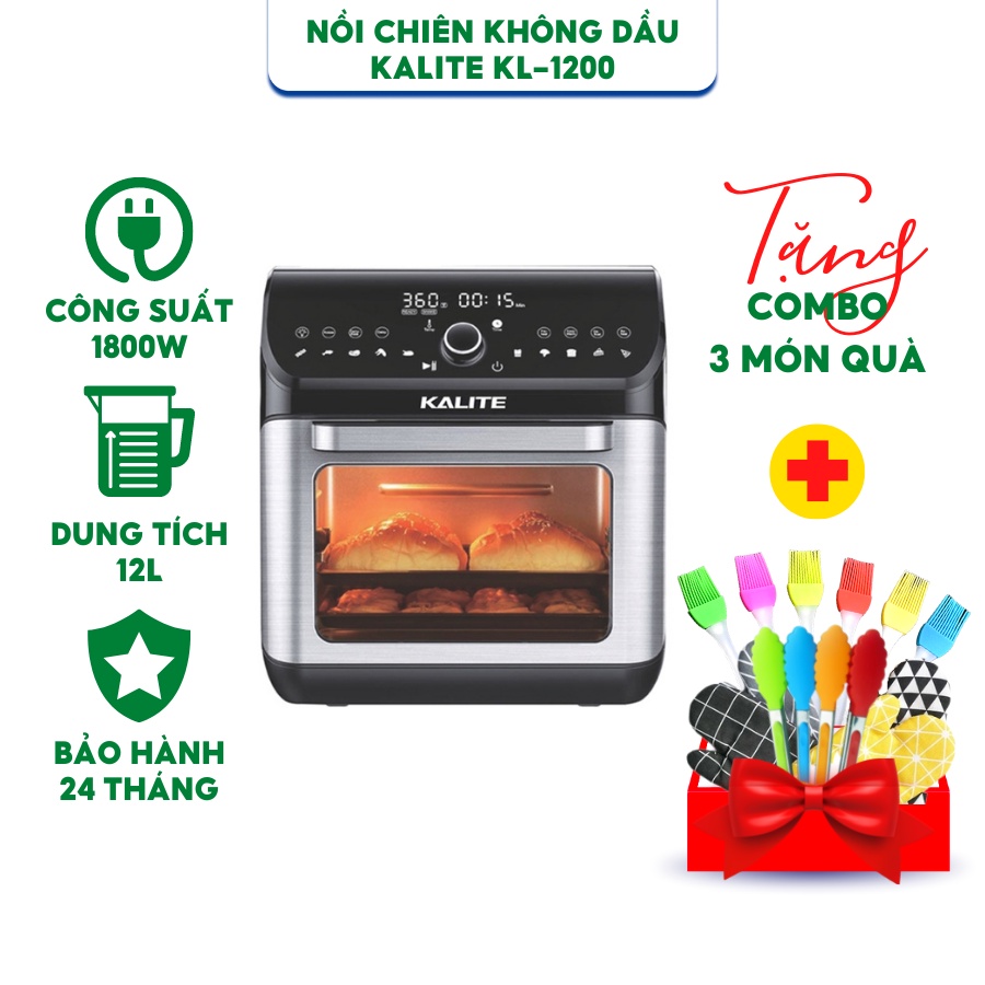 Nồi chiên không dầu Kalite KL1200 công suất 1800W dung tích 12 lít - Hàng chính hãng bảo hành 24 ...