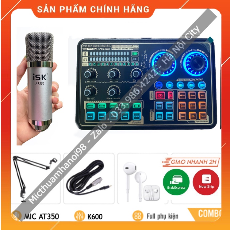 Bộ Mic Hát Livestream Sound Card K600 & Mic AT350 . Chất Âm Cực Hay ...