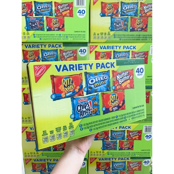 Bánh Nabisco Mini Snack Variety Pack 40 gói 🇺🇸 | Shopee Việt Nam