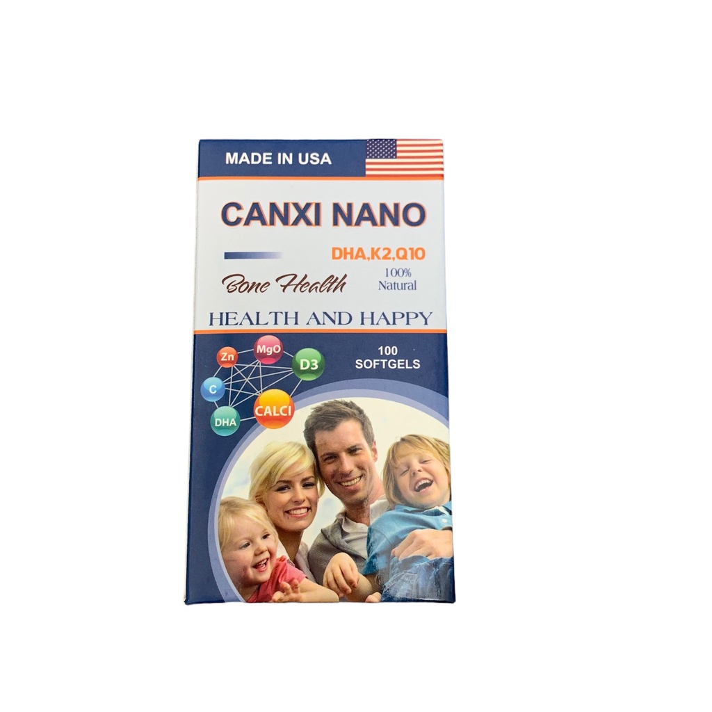 Viên uống CANXI NANO - Hộp 100 viên bổ sung canxi, vitamin D3, hỗ trợ xương chắc khỏe | Shopee ...