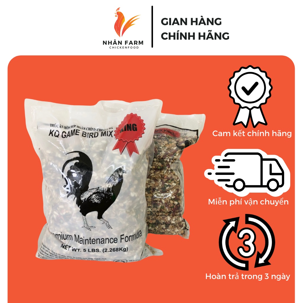 Thức ăn gà đá, Ngũ cốc cho gà đá KQ Game Bird Mix King gói 2KG | Shopee ...