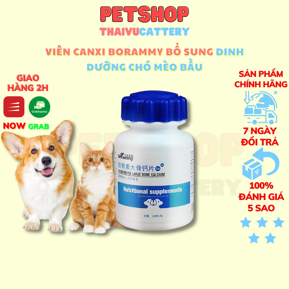 Canxi cho chó - canxi cho mèo bầu mèo sau sinh hỗ trợ bổ sung Canxi, hấp thu canxi tự nhiên toàn ...