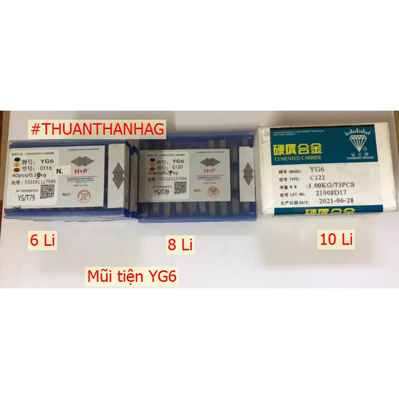 Mũi dao tiện YG6 6Li, 8Li, 10Li | Shopee Việt Nam