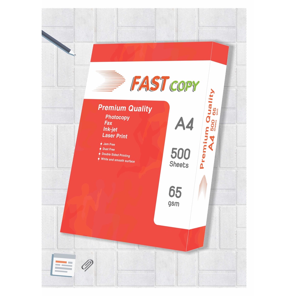 HẢI TIẾN Giấy in, photo FASTCOPY - A4/65gsm (500 tờ/ream) - 1 Ream | Shopee Việt Nam