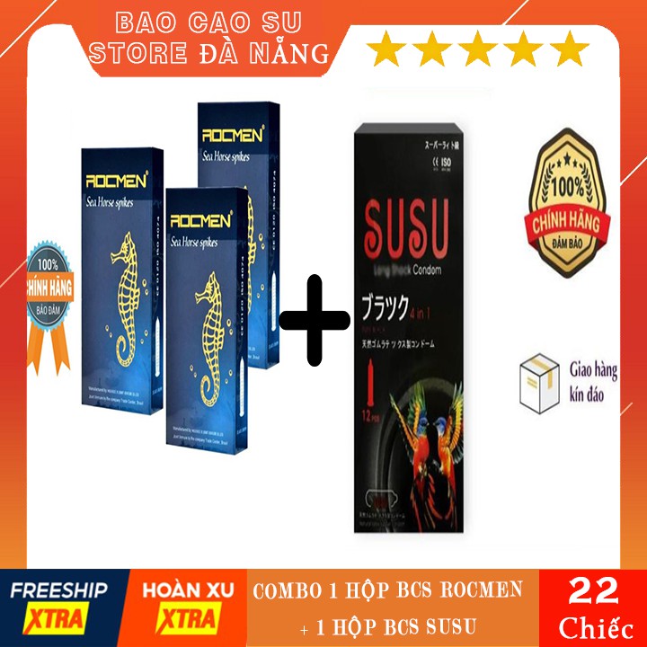 [Đại Hạ Giá] COMBO 1 hộ Bao Cao Su SuSu + 1 hộp Bao Cao Su Rocmen Xanh ...