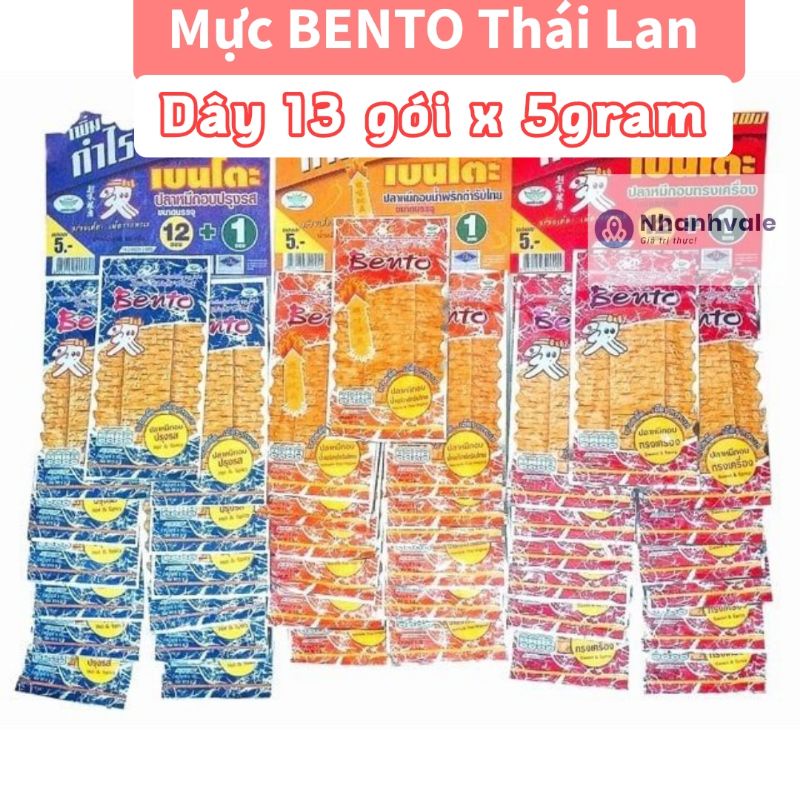 [Dây 13 gói] Mực bento thái lan gói 5g có 3 vị lựa chọn | Shopee Việt Nam