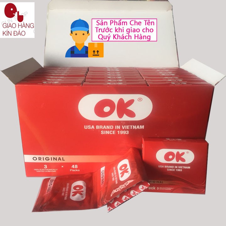 Bao cao su ok hộp 144 cái original không mùi cam kết chính hãng [ OK ...