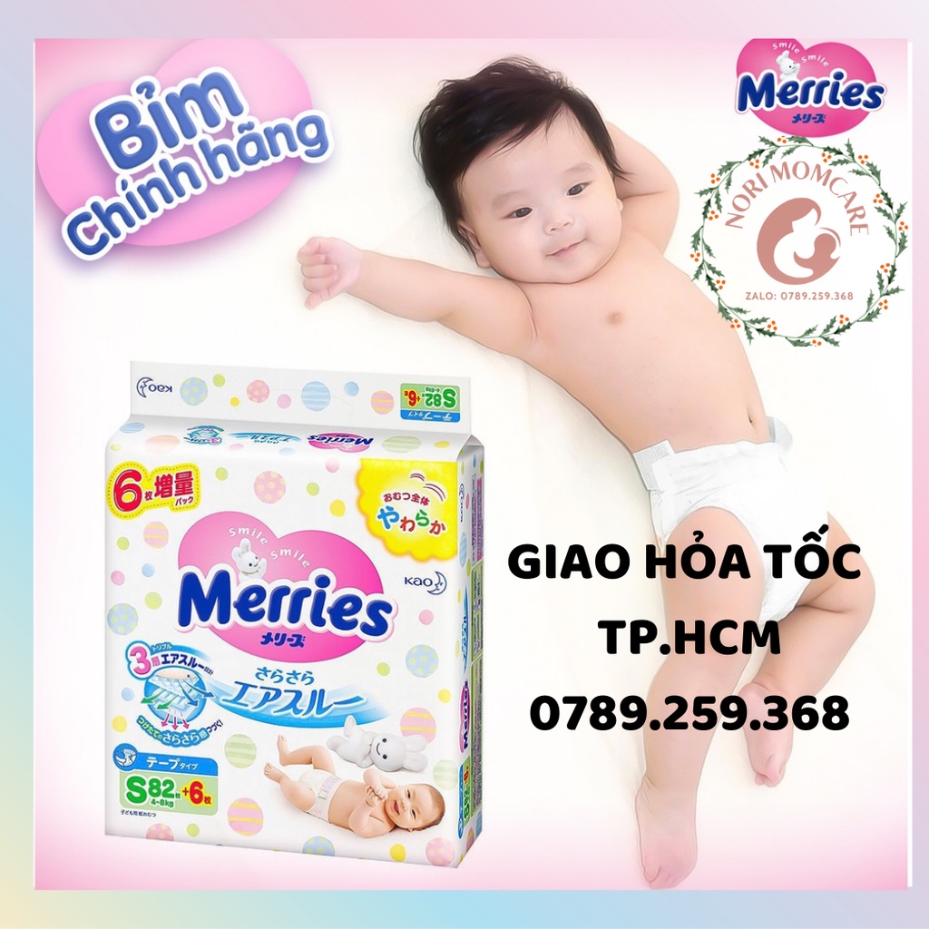 Bỉm/tã Merries dán/quần siêu cộng miếng chính hãng nội địa Nhật Bản đủ ...