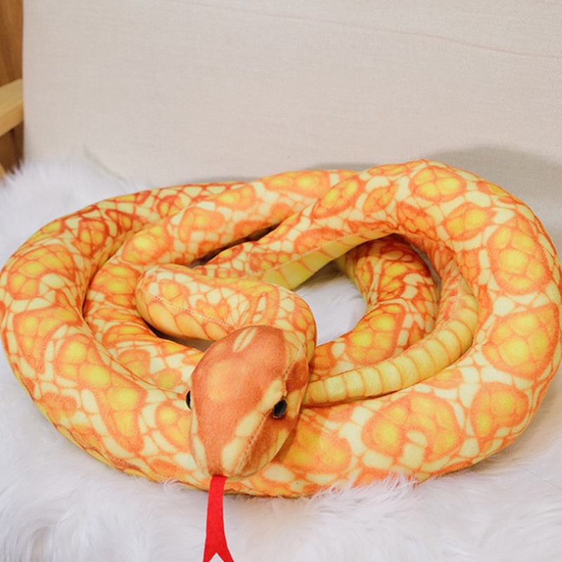 Snake plush toy soft snake whole person spoof scary props oversized ...