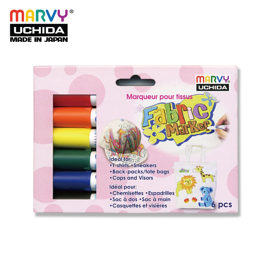 Bộ 6 cây Bút Vẽ Vải Không Bay Màu Cho Bé Marvy Uchida 560 - 6A ( màu cơ bản) | Shopee Việt Nam