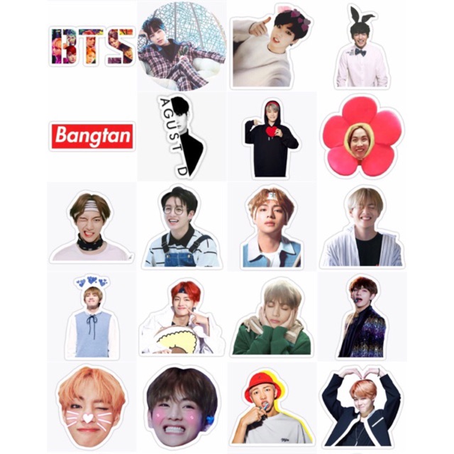 Set 20 stickers BTS trang trí điện thoại laptop sổ tay - BTS Stickers ...