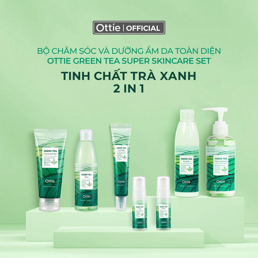 Bộ Chăm Sóc Và Dưỡng Ẩm Da Toàn Diện Trà Xanh Ottie Green Tea Super ...