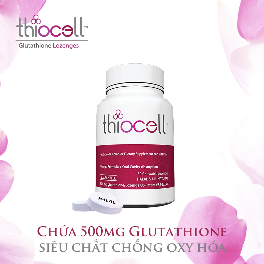 Viên ngậm Trắng da Glutathione 500mg Thiocell của Mỹ | Shopee Việt Nam