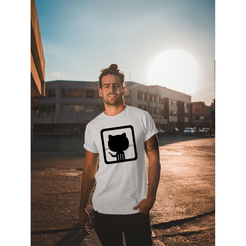 Áo thun in hình Github social cording khung hình vuông | Shopee Việt Nam