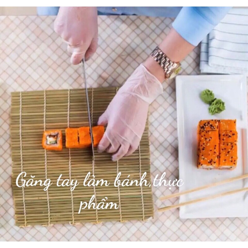 Hộp 100 chiếc Găng tay PVC (không bột) làm bánh (hộp 100c) | Shopee ...