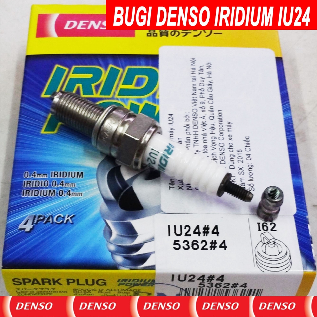 Bugi bạch kim cho Nouvo LX - DENSO IRIDIUM POWER IU24 | Shopee Việt Nam