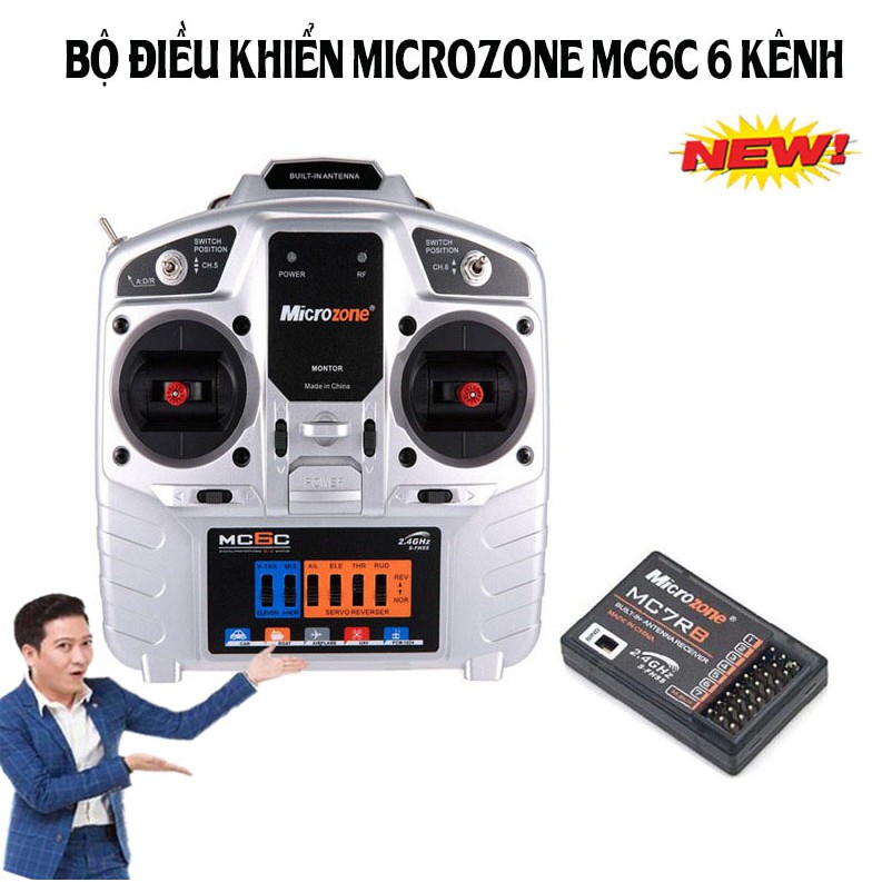 Tay điều khiển 6 kênh microzone MC6C +RX MC7RB nâng cấp | Shopee Việt Nam