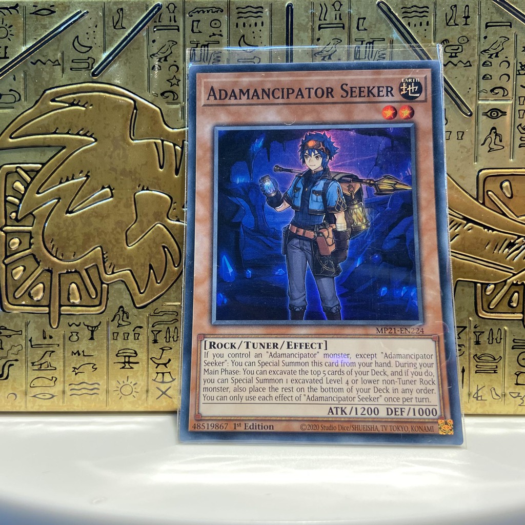 [ Bài Yugioh Chính Hãng ] Adamancipator Seeker - MP21-EN224 - Super Rare 1st Edition | Shopee ...