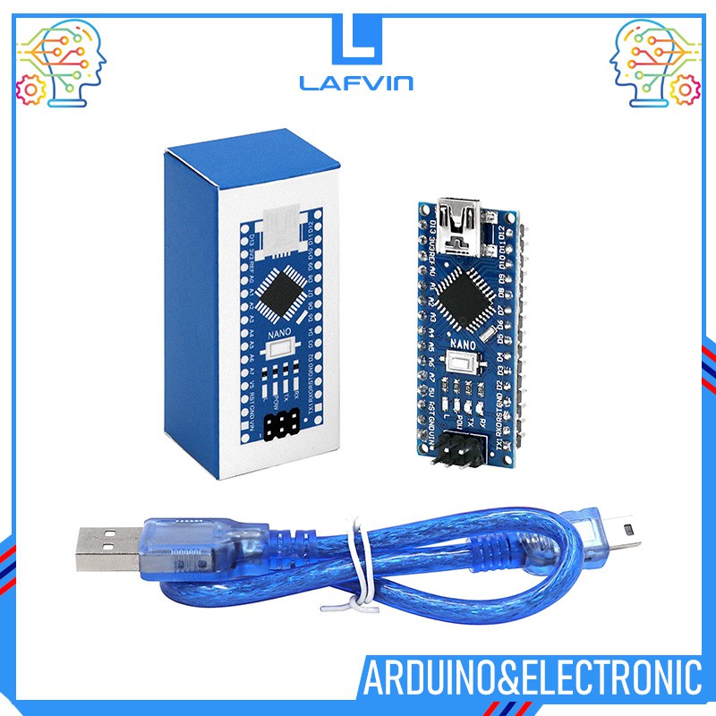 Bảng mạch LAFVIN Arduino Nano V3.0 ATmega328P CH340G Chip có cáp Usb | Shopee Việt Nam
