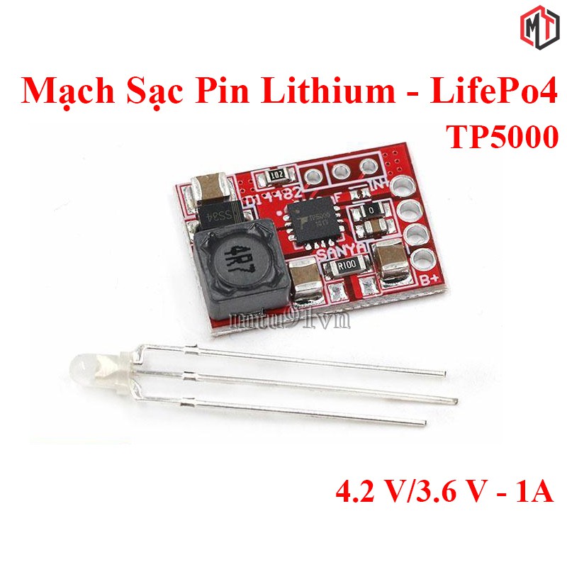 Mạch sạc pin Lithium - ion - LiFePO4 4.2 V/3.6v - 1A TP5000 | Shopee ...
