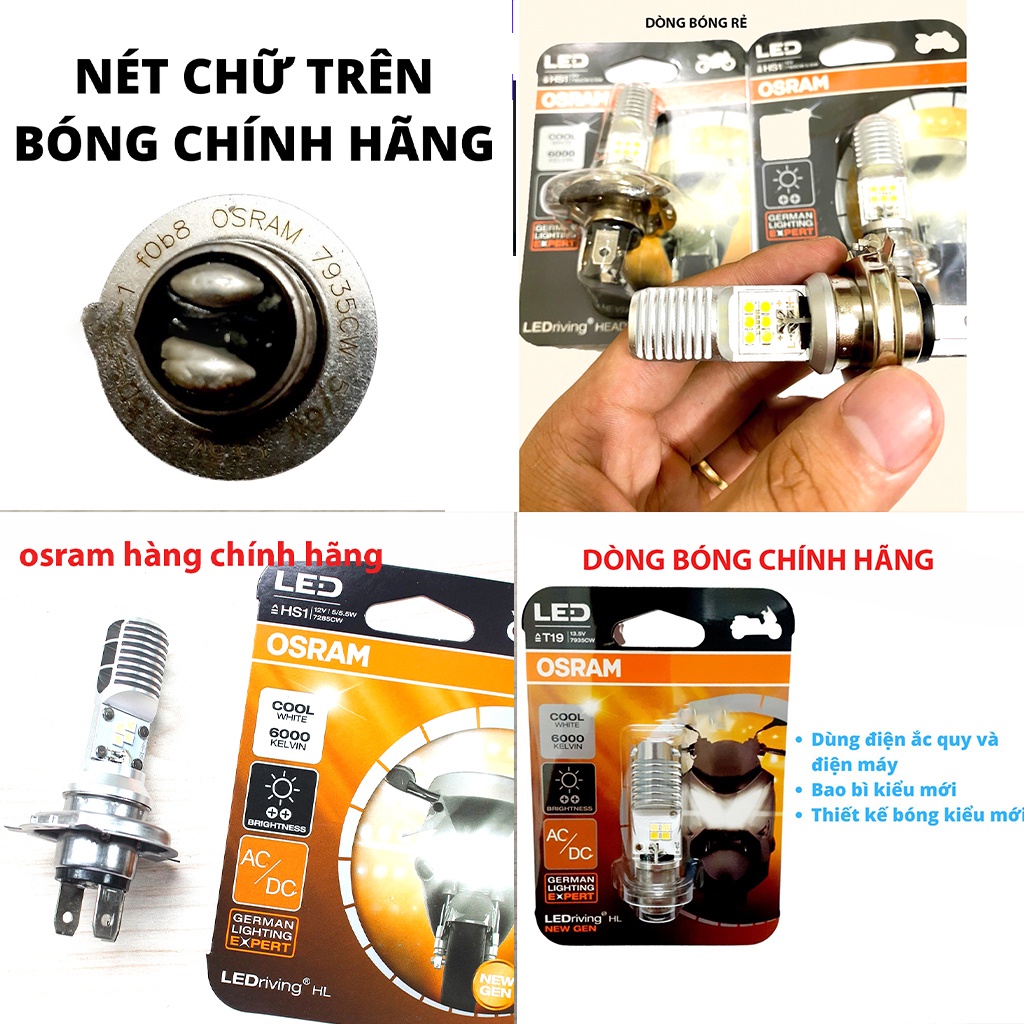 Bóng đèn pha Led Osram Chính Hãng Chân M5-H4 sáng gom-Bảo Hành 1 Năm ...