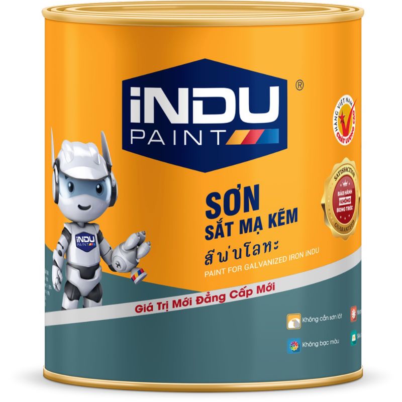 [CHÍNH HÃNG] Sơn Indu sắt mạ kẽm đủ màu 3 lít loại tốt HÌNH thật ...