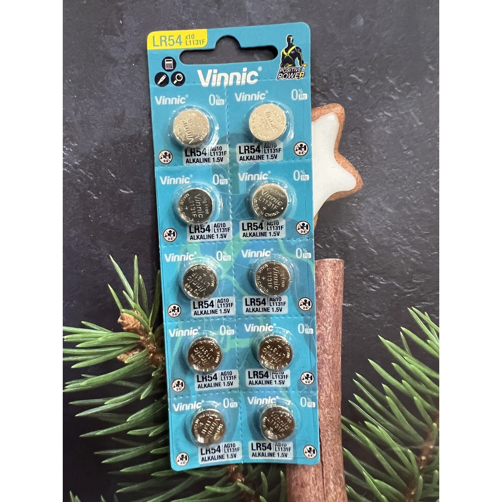 Vỉ 10 viên pin CHÍNH HÃNG VINNIC LR1130 L1130 L1130 AG10 G10 | Shopee ...